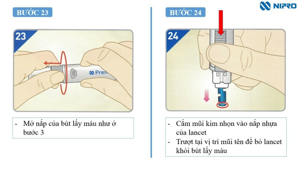 Cách sử dụng máy đo đường huyết Nipro Premier Alpha